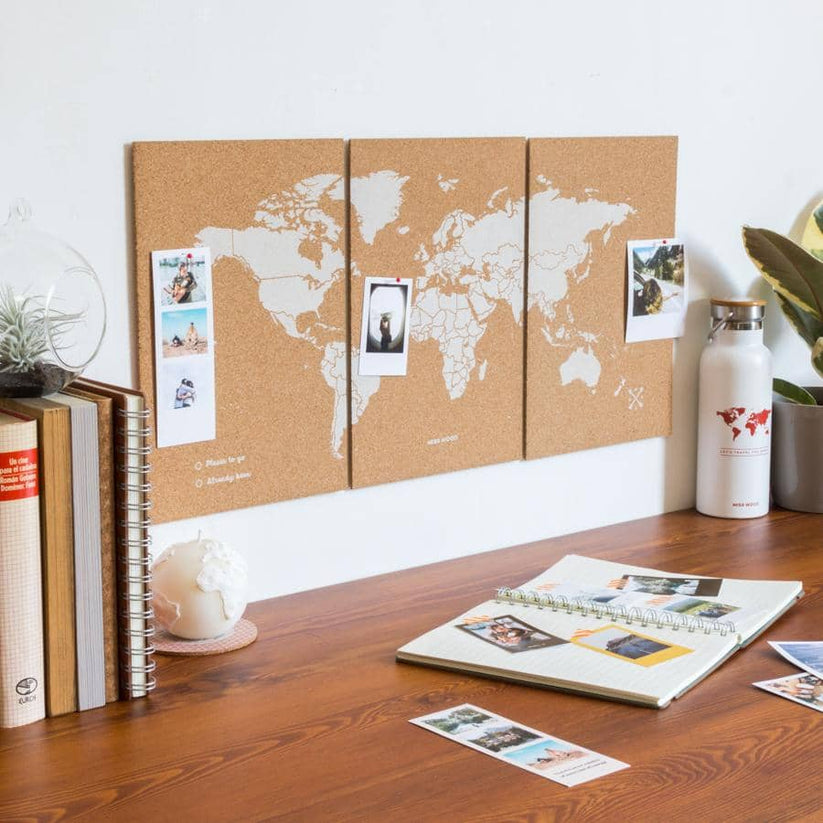 Mapa del mundo de corcho pequeño ideal para regalar – Misswood