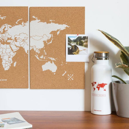 Mapa del mundo de corcho pequeño ideal para regalar – Misswood